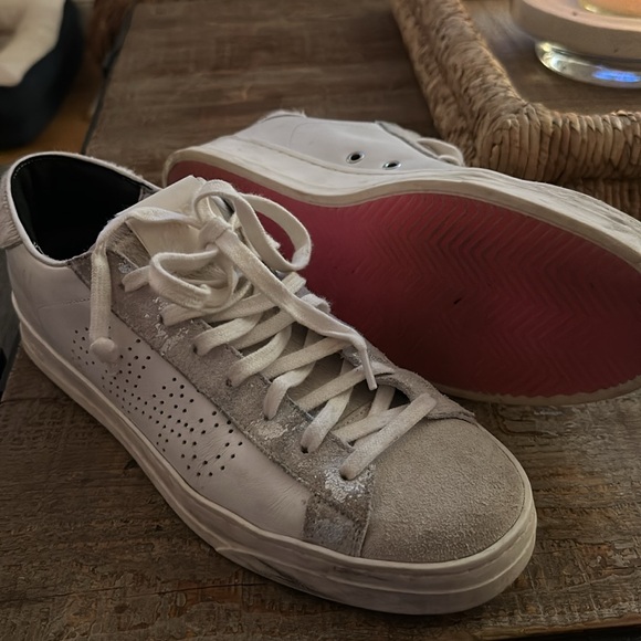P448 | Shoes | P448 White Leather Italian Sneakers Really Great ...